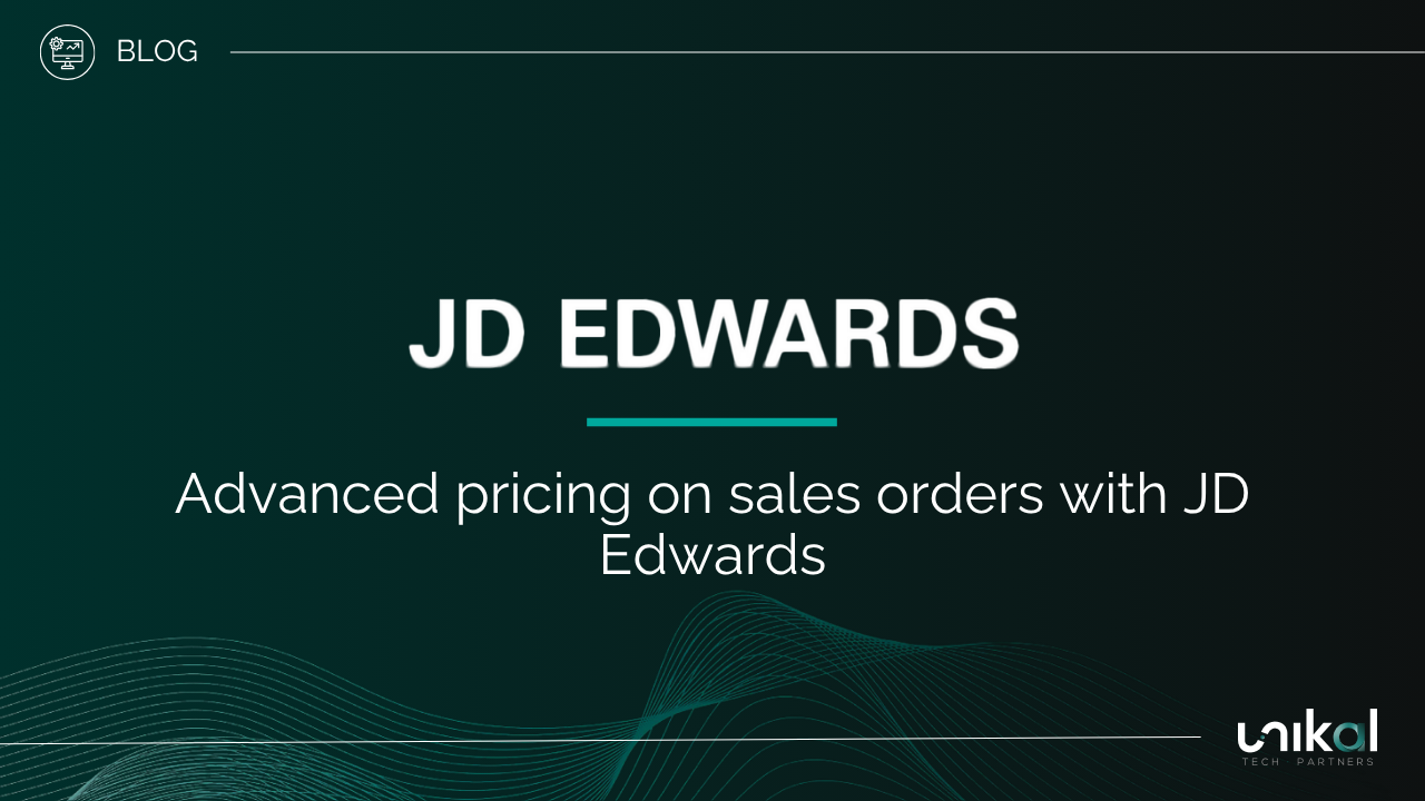 Advanced pricing on sales orders with JD Edwards